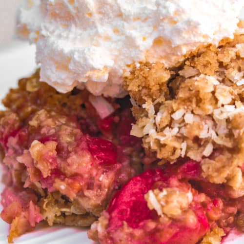 Raspberry Rhubarb Crisp
