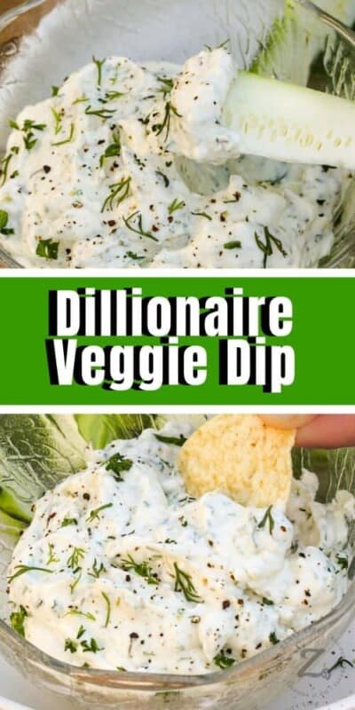 Dillionaire Dill Veggie Dip [so EASY!] - Our Zesty Life