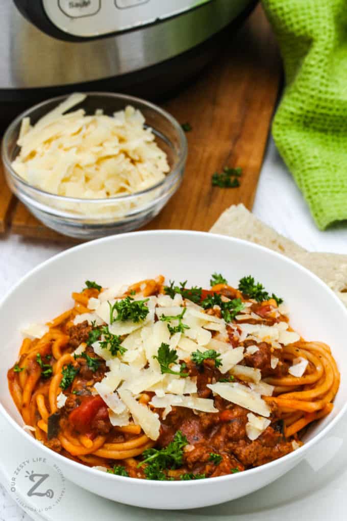 Instant Pot Bolognese [One-Pot Meal!] - Our Zesty Life