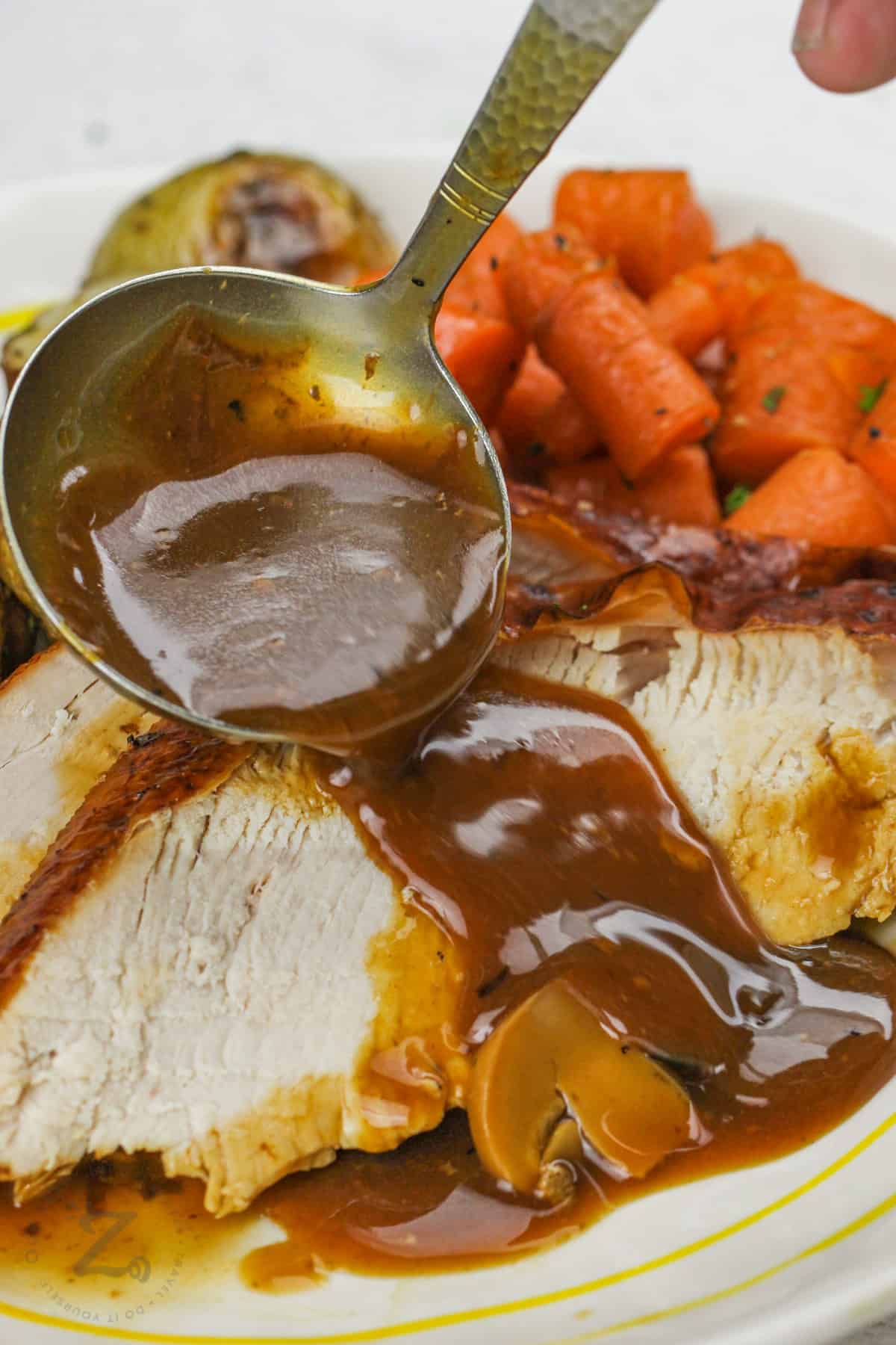 Turkey Gravy From Drippings Easily Made From Scratch Our Zesty Life