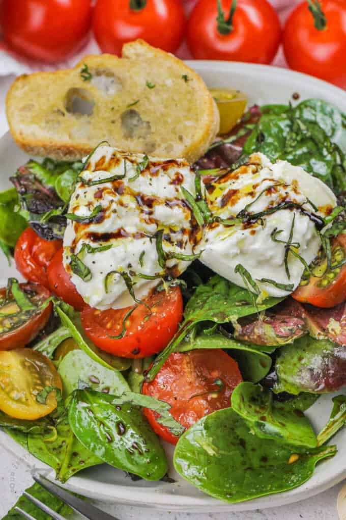 Burrata Salad (A Fresh Summer Salad Recipe!) - Our Zesty Life