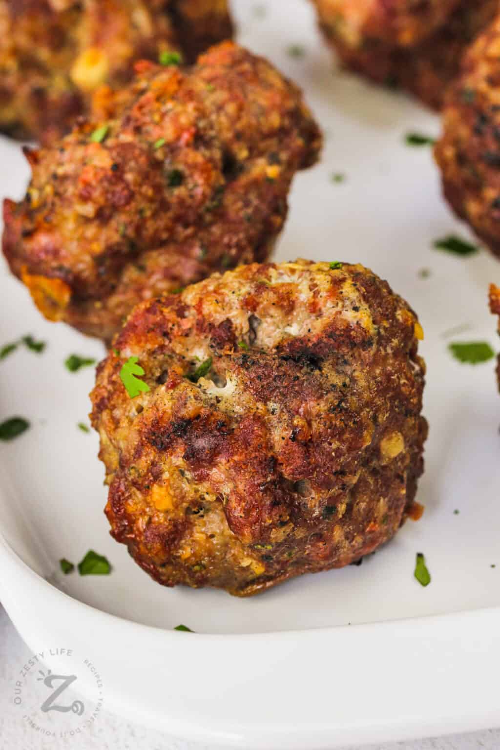 Smoked Meatballs (Easy Smoker Recipe!) - Our Zesty Life