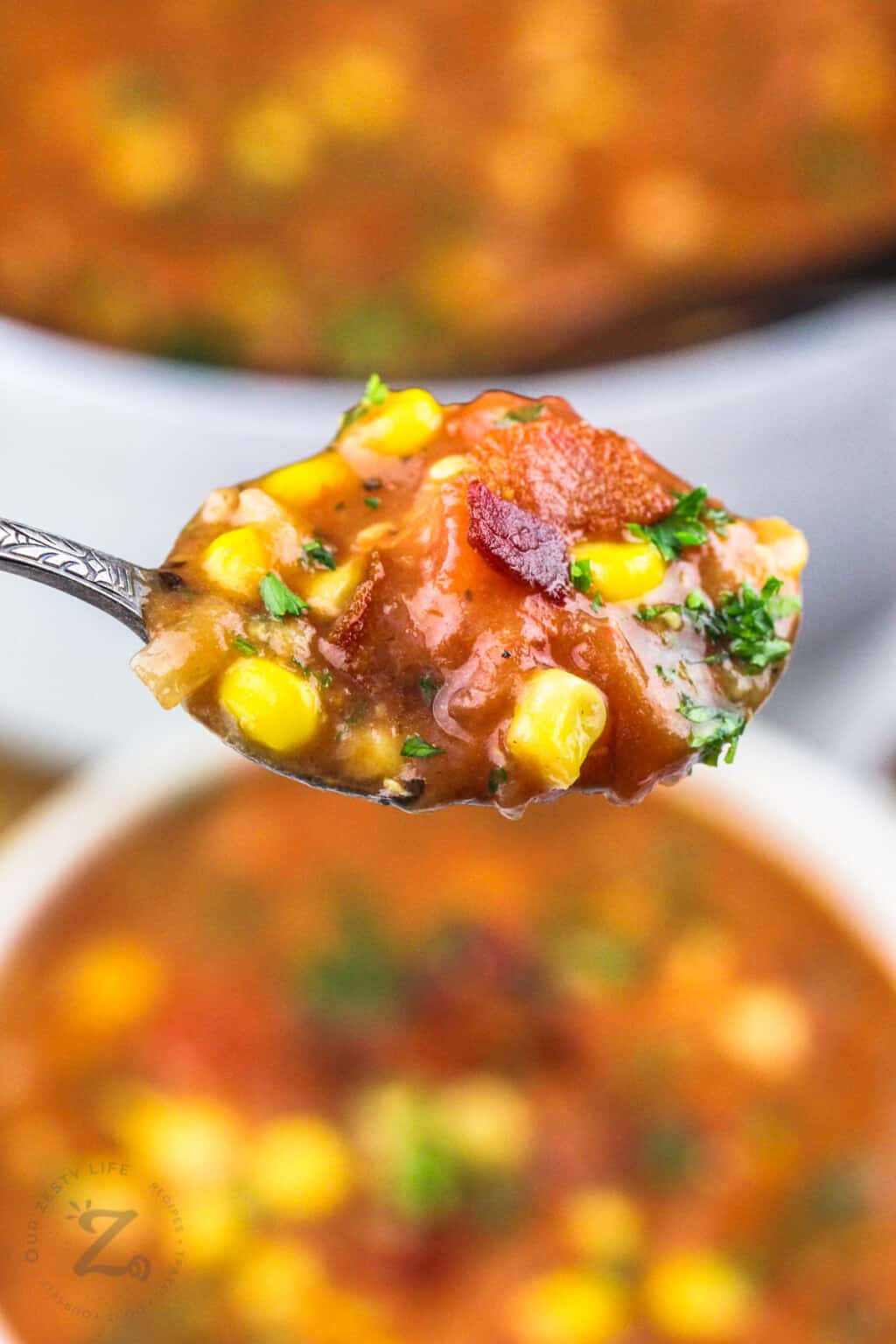 Tomato Corn Chowder (30 Minute Recipe!) - Our Zesty Life