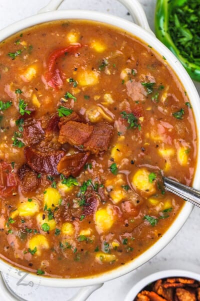 Tomato Corn Chowder (30 Minute Recipe!) - Our Zesty Life