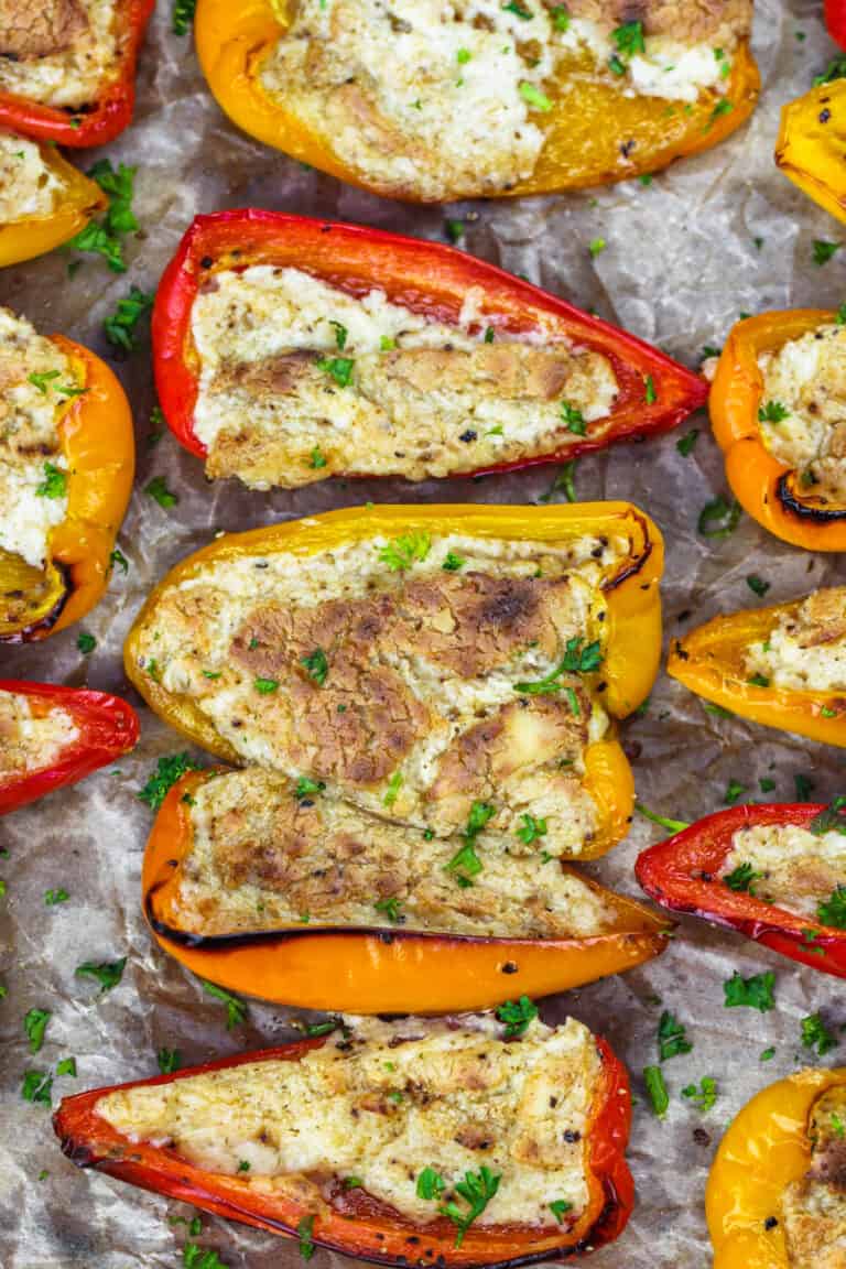 Stuffed Mini Peppers (Easy Appetizer!) - Our Zesty Life