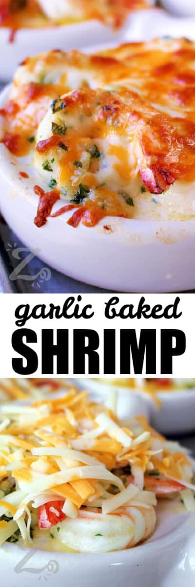 Cheesy Garlic Baked Shrimp (5 Ingredients!) - Our Zesty Life