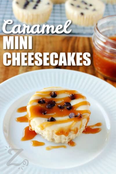 Caramel Mini Cheesecakes (Easy Hand Held Dessert!) - Our Zesty Life