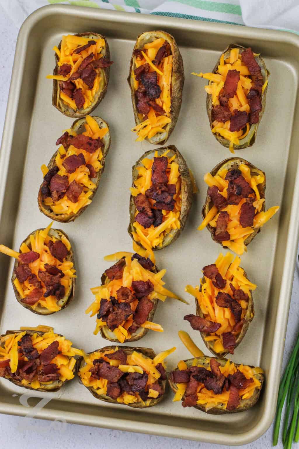 Potato Skins (Loaded with Bacon & Cheese!) - Our Zesty Life