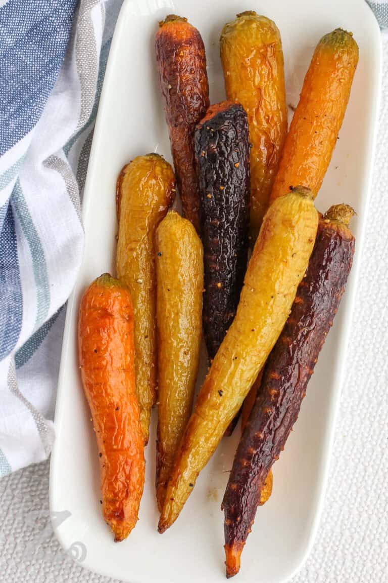 Roasted Rainbow Carrots (Colorful and Sweet Side Dish!) - Our Zesty Life