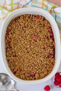 Raspberry Crisp (A Delicious Sweet-Tart Dessert!) - Our Zesty Life