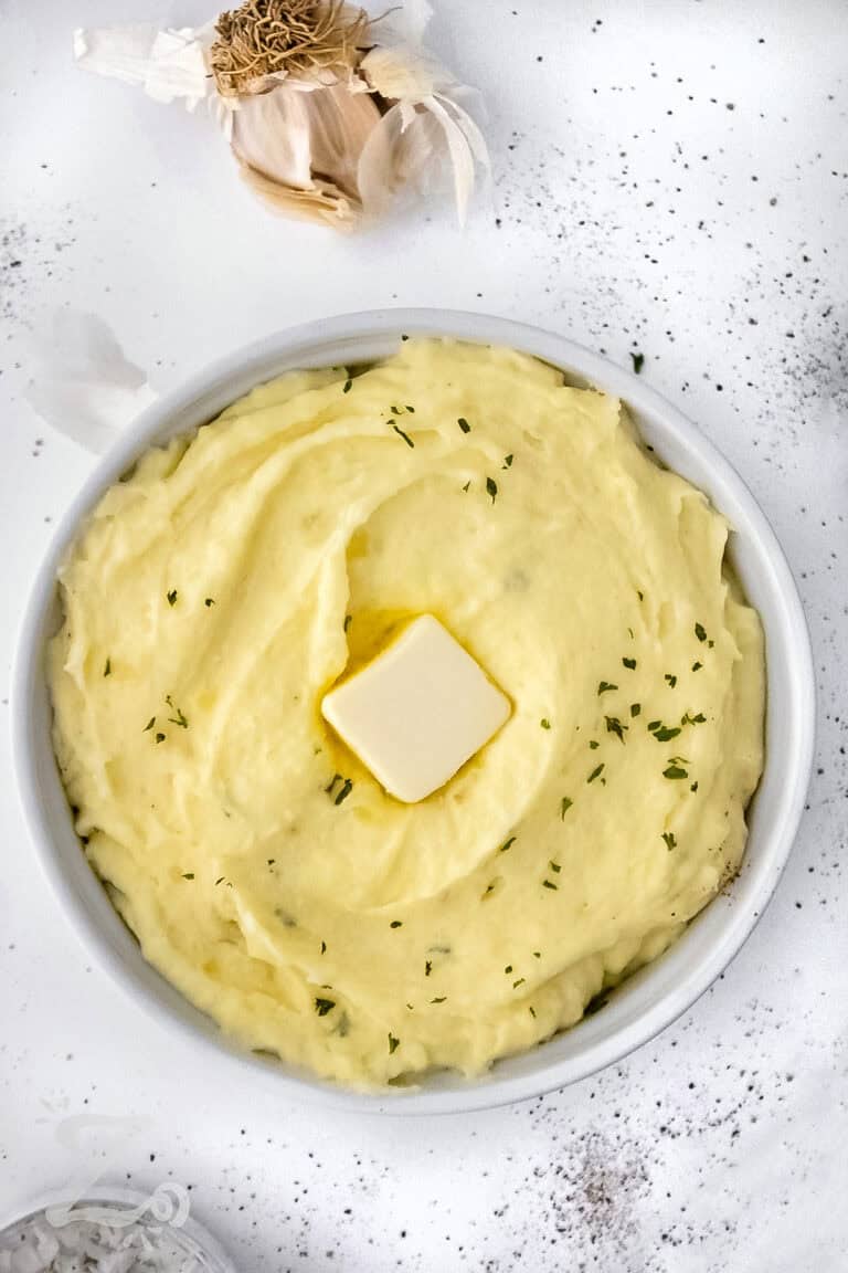 Garlic Mashed Potatoes (An Easy and Creamy Side Dish!) - Our Zesty Life