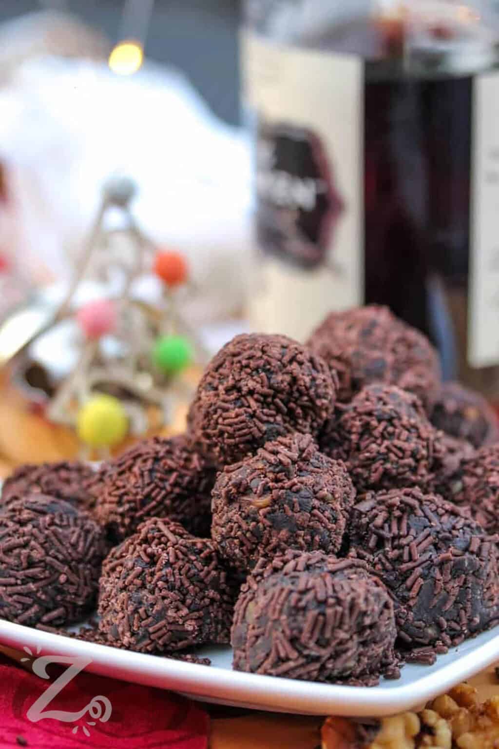 Chocolate Rum Balls (Easy, no bake recipe!) - Our Zesty Life