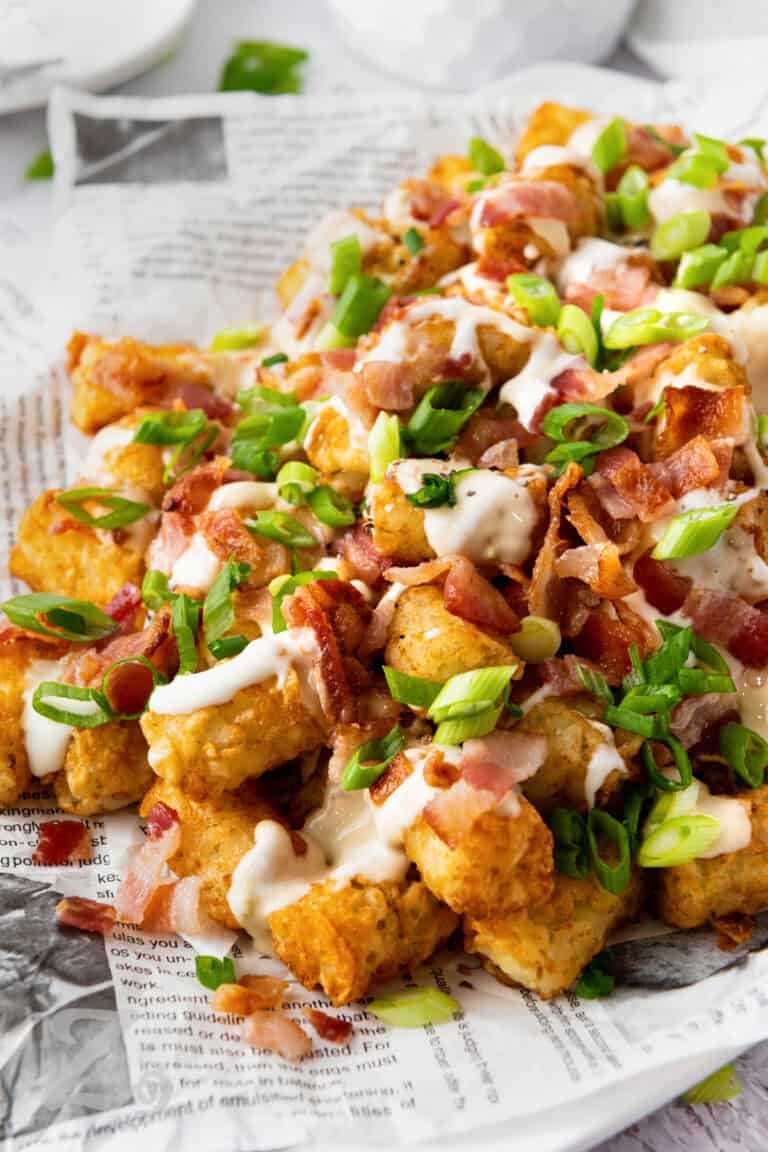 Loaded Tater Tots (Crispy & Cheesy) - Our Zesty Life