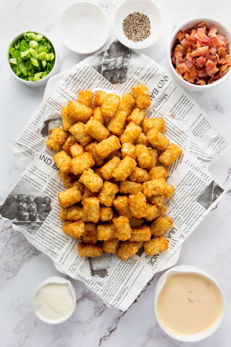 Loaded Tater Tots (Crispy & Cheesy) - Our Zesty Life