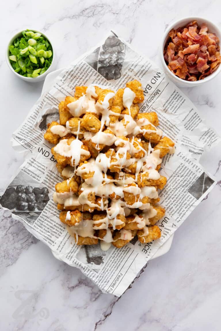 Loaded Tater Tots (Crispy & Cheesy) - Our Zesty Life