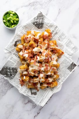 Loaded Tater Tots (Crispy & Cheesy) - Our Zesty Life