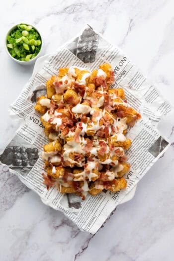 Loaded Tater Tots (Crispy & Cheesy) - Our Zesty Life