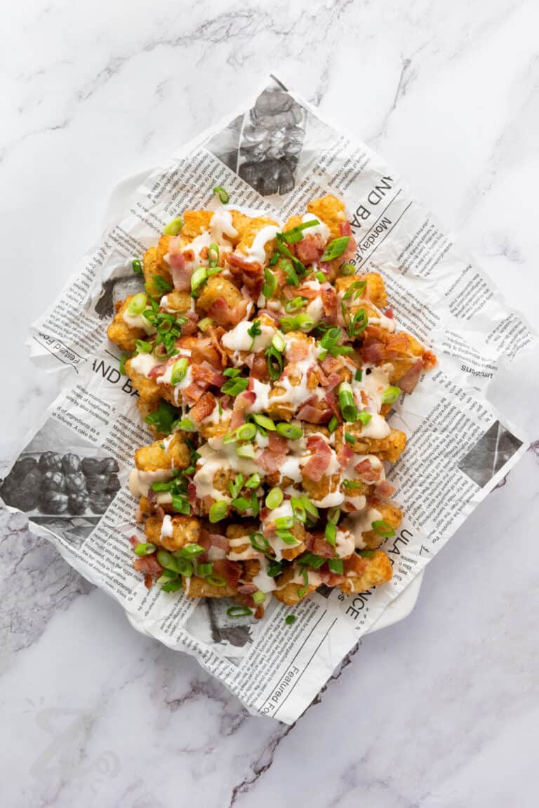 Loaded Tater Tots (Crispy & Cheesy) - Our Zesty Life