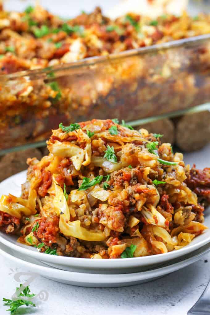 Unstuffed Cabbage Rolls Casserole (So Easy!) - Our Zesty Life