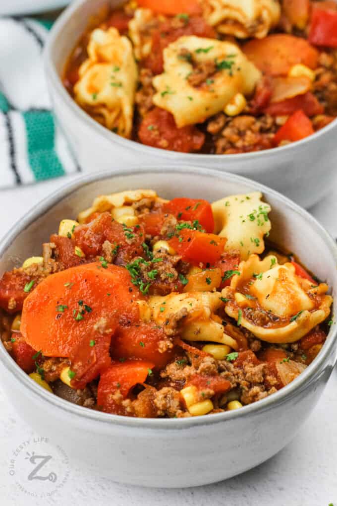 One Pot Tortellini Pasta (Ready In Under 30 Mins!) - Our Zesty Life