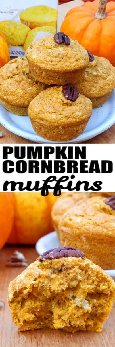 Pumpkin Cornbread Muffins - Our Zesty Life