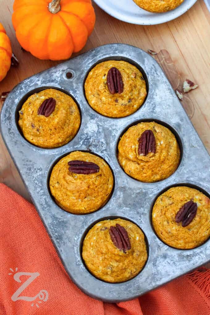 Pumpkin Cornbread Muffins - Our Zesty Life